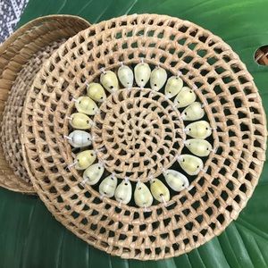 Accents | Round Woven Cowrie Shell Basket With Lid | Poshmark